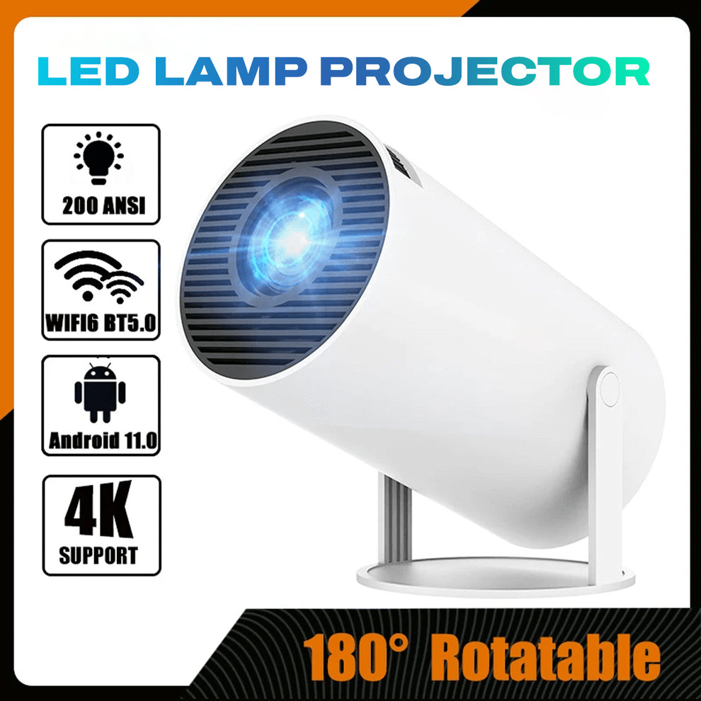 TecSox LUMA LED Lamp Projector | 180 Rotatable | 4K Support | Auto ...